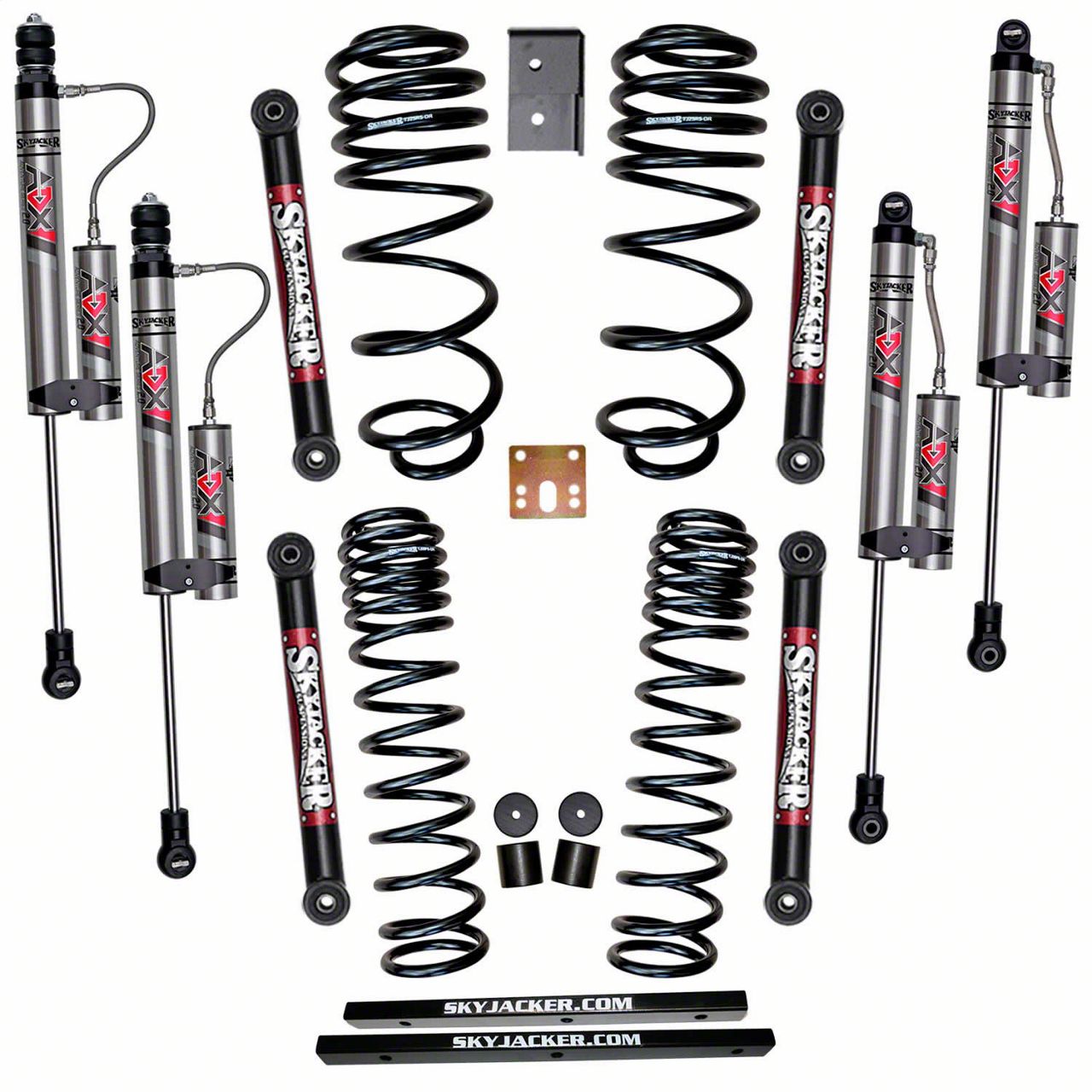 SkyJacker Jeep Wrangler 2.50-Inch Suspension Lift Kit with ADX 2.0 ...
