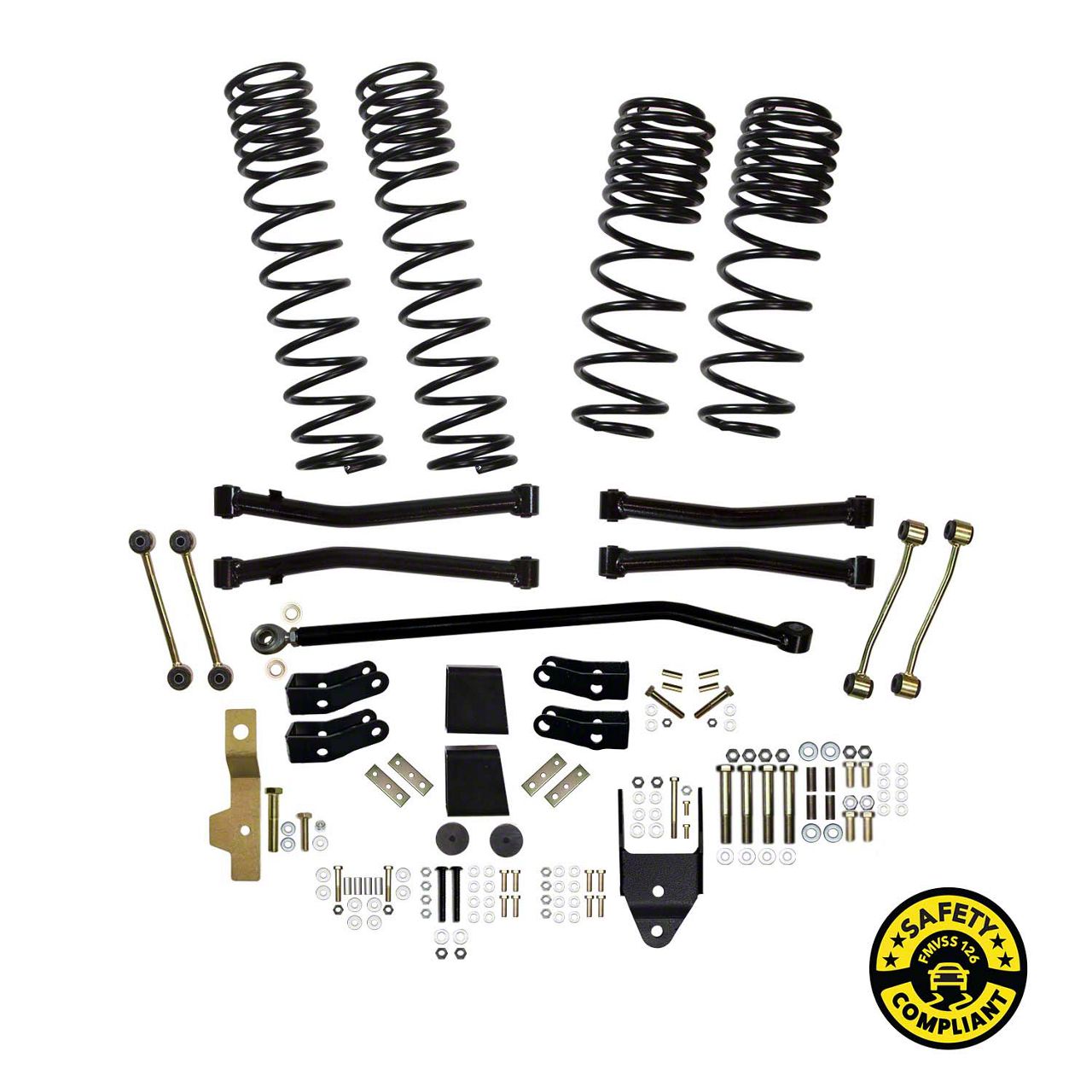 SkyJacker Jeep Wrangler 4.50-Inch Dual Rate Long Travel Suspension Lift ...