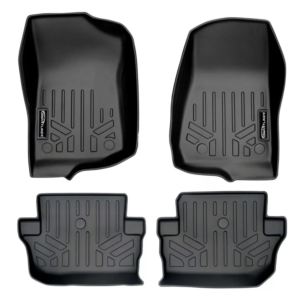 SmartLiner Jeep Wrangler Smart Coverage Custom Fit Front and Rear Floor ...