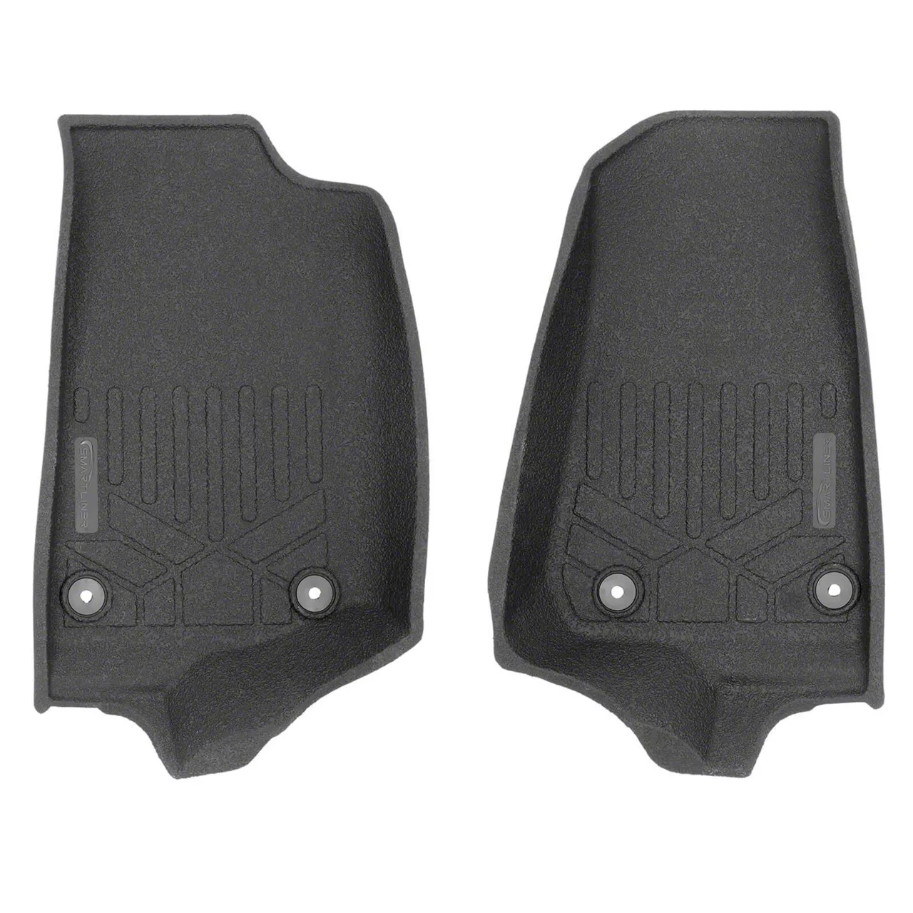 SmartLiner Jeep Wrangler Smart Coverage Custom Fit Rubber Front Floor ...