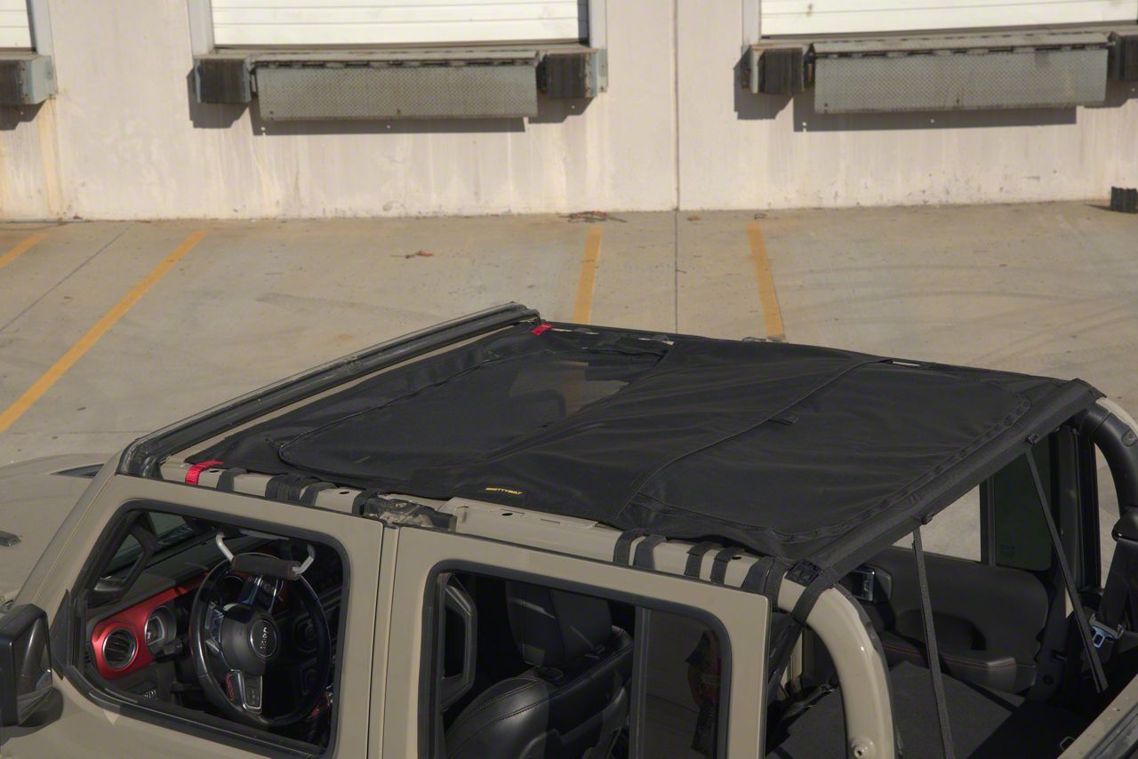 Smittybilt Jeep Gladiator Cloak Mesh Extended Shade Top with Skylights ...