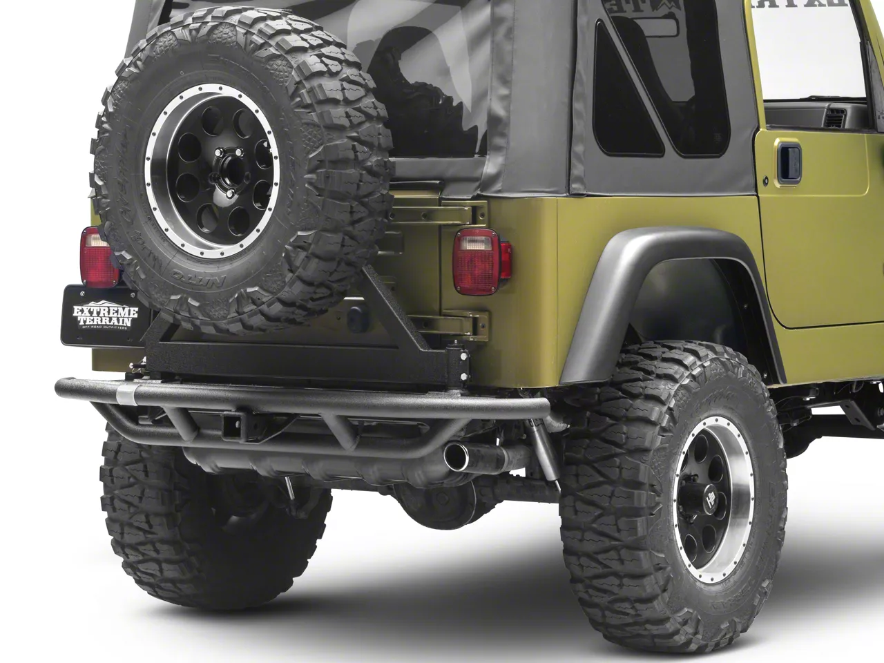 Smittybilt Jeep Wrangler SRC Rear Bumper with Tire Carrier SB76621 (87 ...
