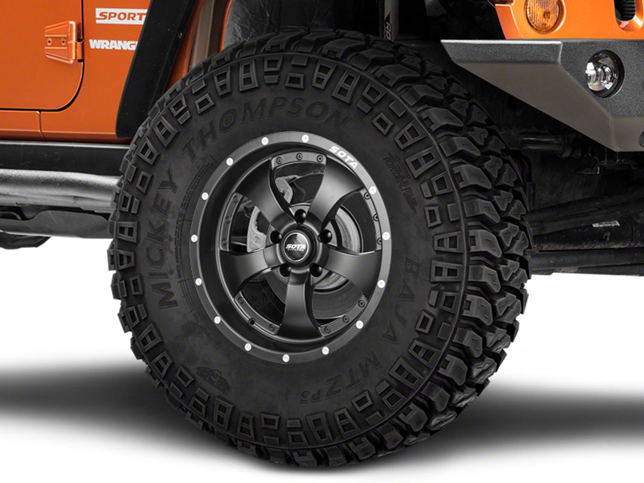 SOTA Off Road Jeep Wrangler NOVAKANE Stealth Black Wheel; 17x9; -12mm ...