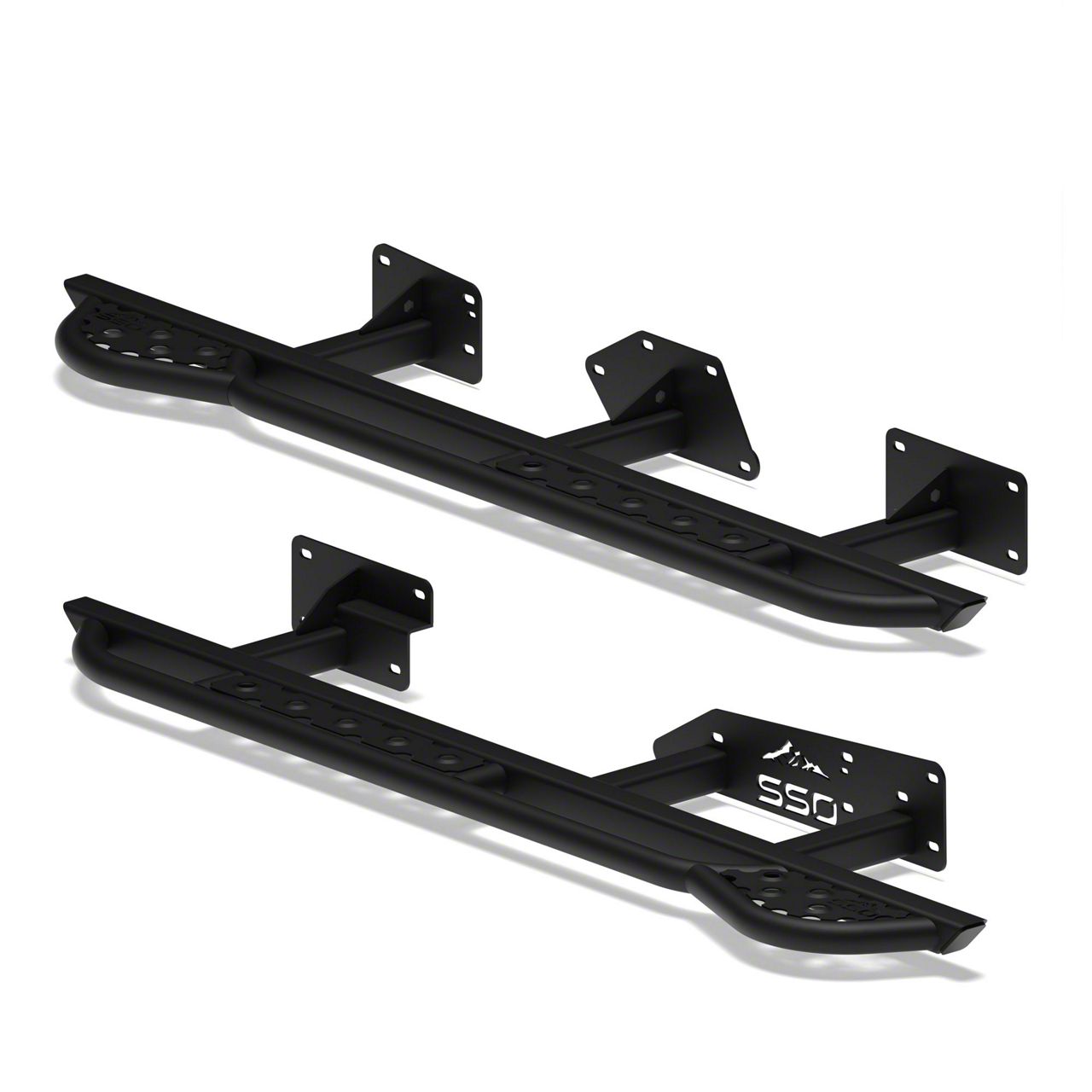 Southern Style Offroad Toyota 4-Runner Rock Sliders with Kickout; Black ...