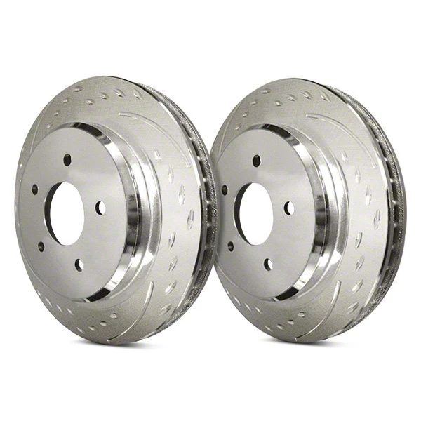 SP Performance Bronco Diamond Slot 6-Lug Rotors with Silver ZRC Coating ...