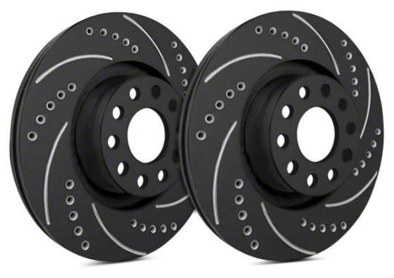 SP Performance Frontier Cross-Drilled and Slotted 6-Lug Rotors with ...