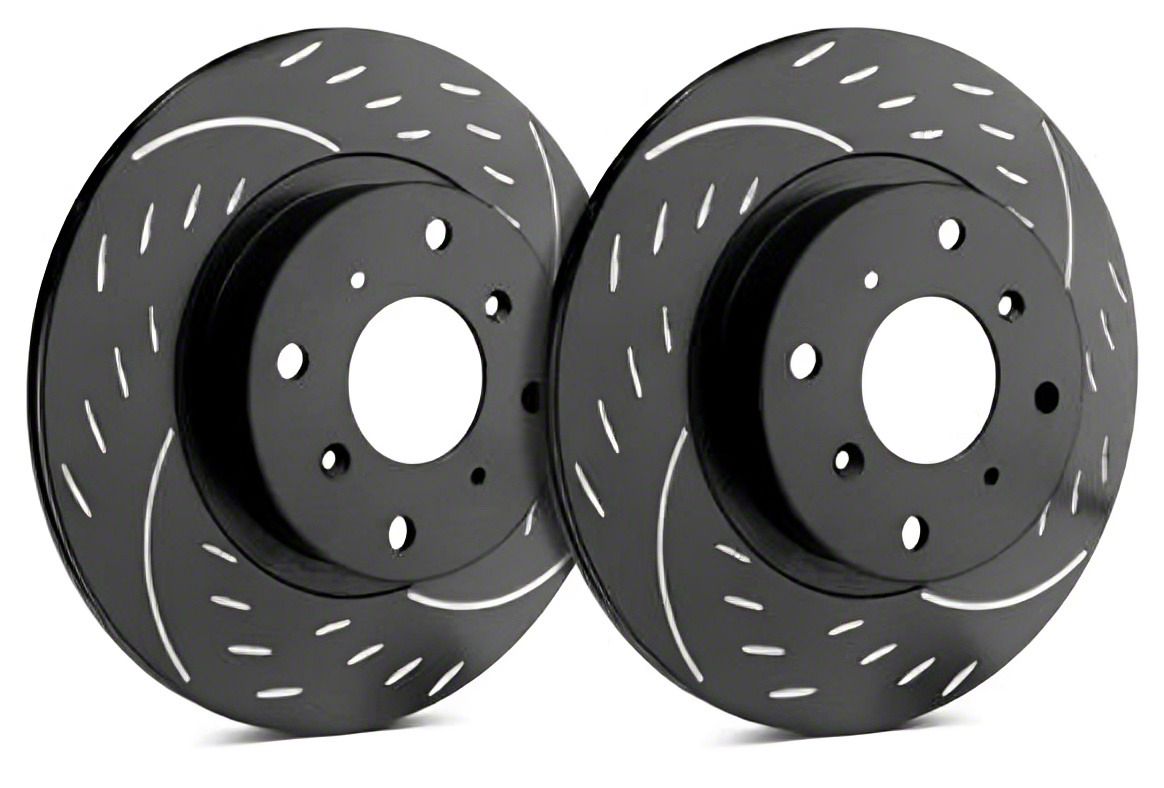 SP Performance Frontier Diamond Series Slotted 6-Lug Rotors with Black ...