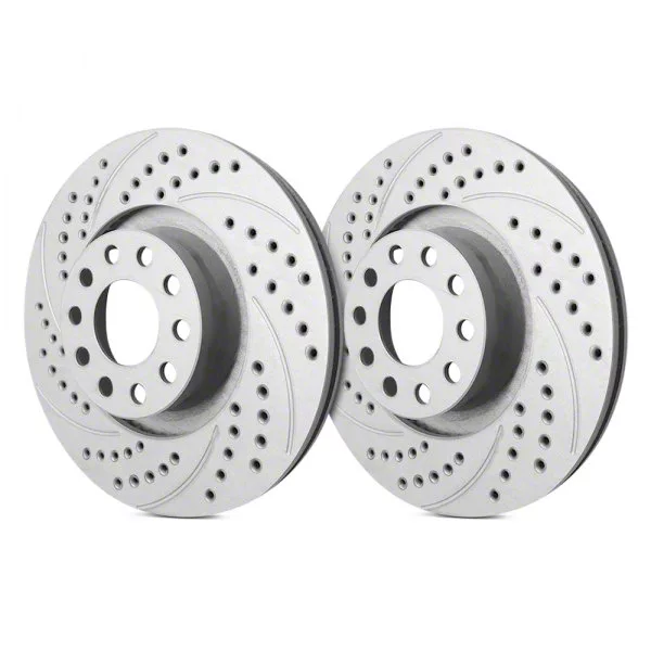 SP Performance Jeep Gladiator Double Drilled and Slotted Rotors with ...