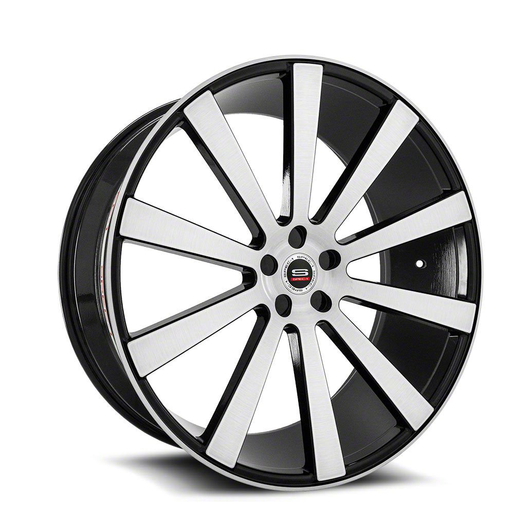 Spec-1 Jeep Cherokee SPL-002 Gloss Black and Brushed Wheel; 20x9; 38mm ...
