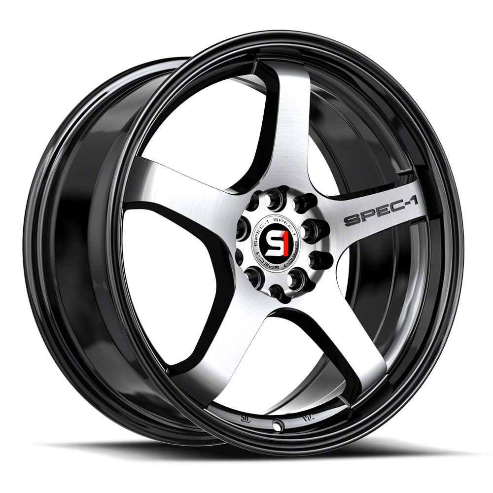 Spec-1 Jeep Cherokee SPT-31 Gloss Black and Machined Wheel; 17x7.5 ...