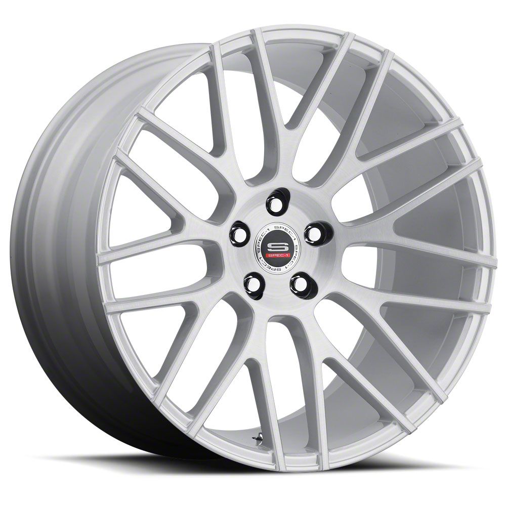 Spec-1 Jeep Wrangler SPL-001 Silver and Brushed Wheel; 20x9; 38mm ...