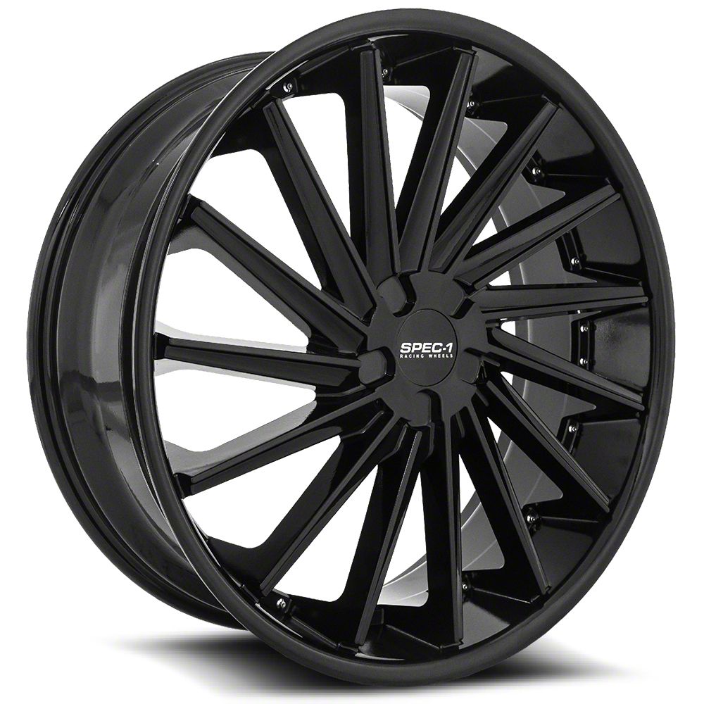 Spec-1 Jeep Wrangler SPL-004 Gloss Black Wheel; 24x9; 35mm Offset ...