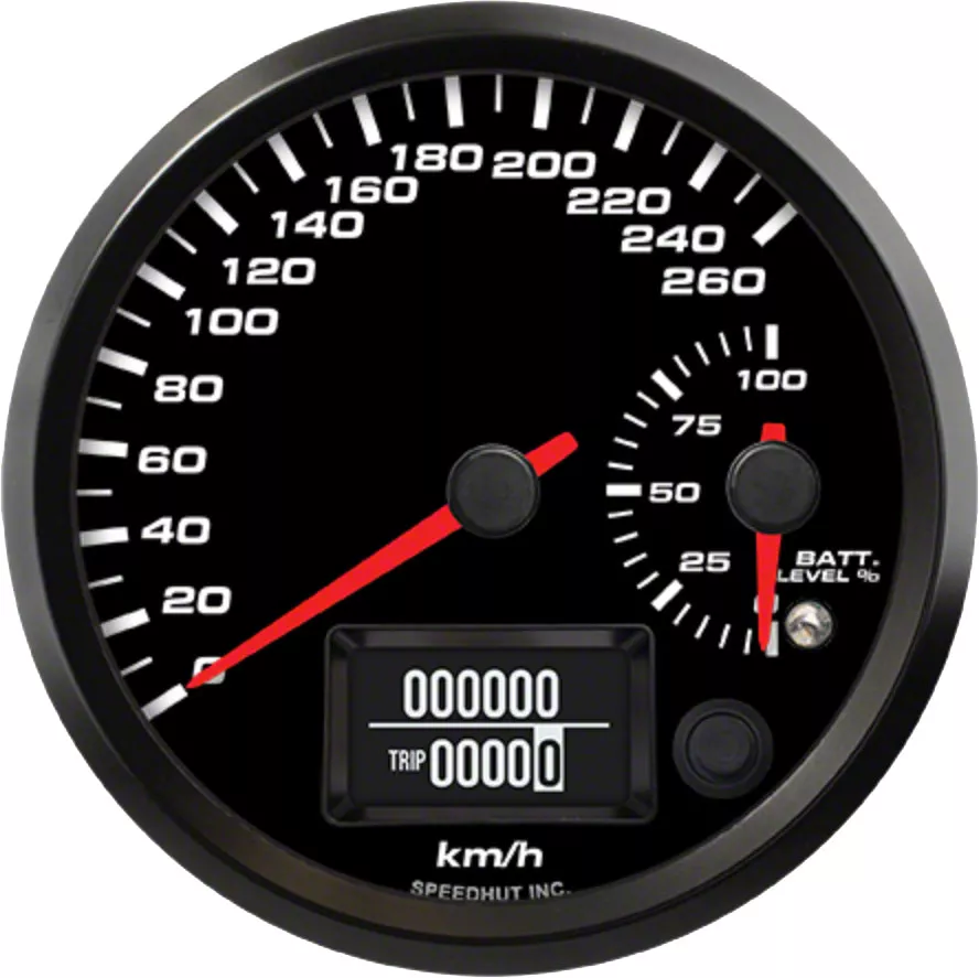 Speedhut Universal XT EV Series AEM 4-Inch Dual Gauge with Warning; 260 ...