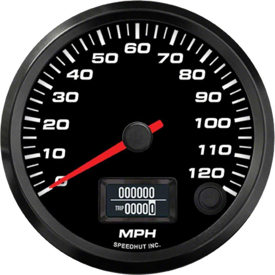 Speedhut Universal XT EV Series AEM 3-3/8-Inch Speedometer Gauge; 120 ...