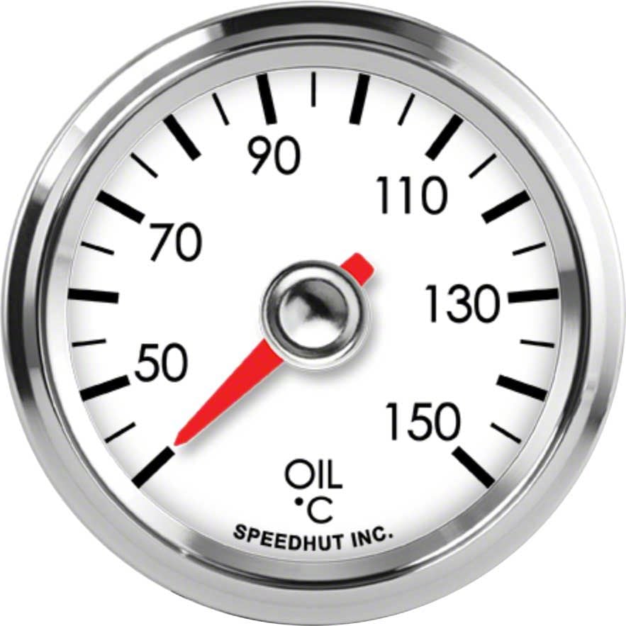 Speedhut Universal XT Legacy Series 2-1/16-Inch Oil Temperature Gauge ...