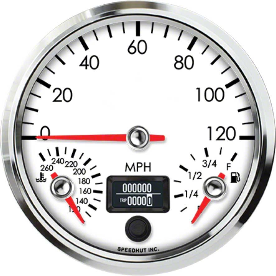 Speedhut Universal XT Legacy Series 4-1/2-Inch 120 MPH Speedometer with ...