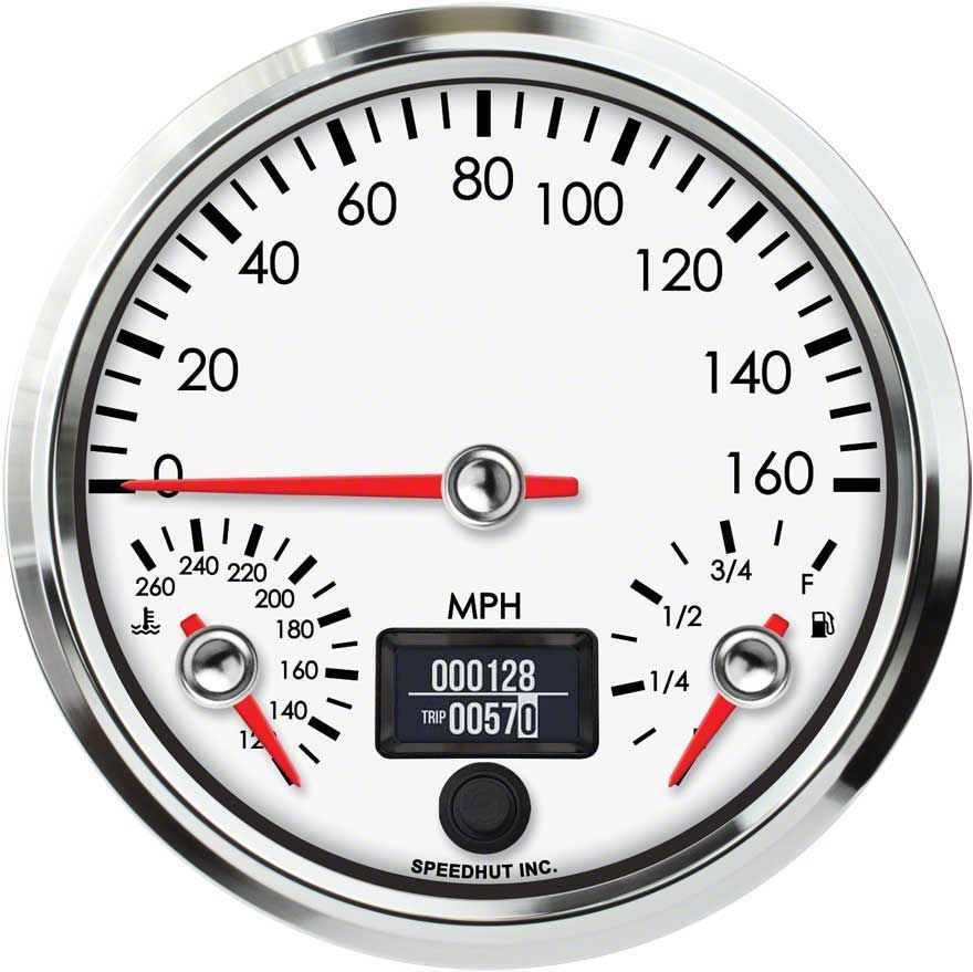 Speedhut Universal XT Legacy Series 4-1/2-Inch 160 MPH Speedometer with ...
