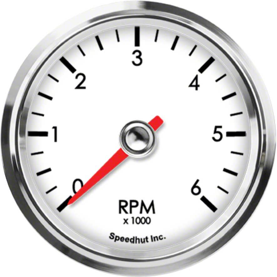 Speedhut Universal XT Legacy Series 2-5/8-Inch Diesel Tachometer; 6,000 ...