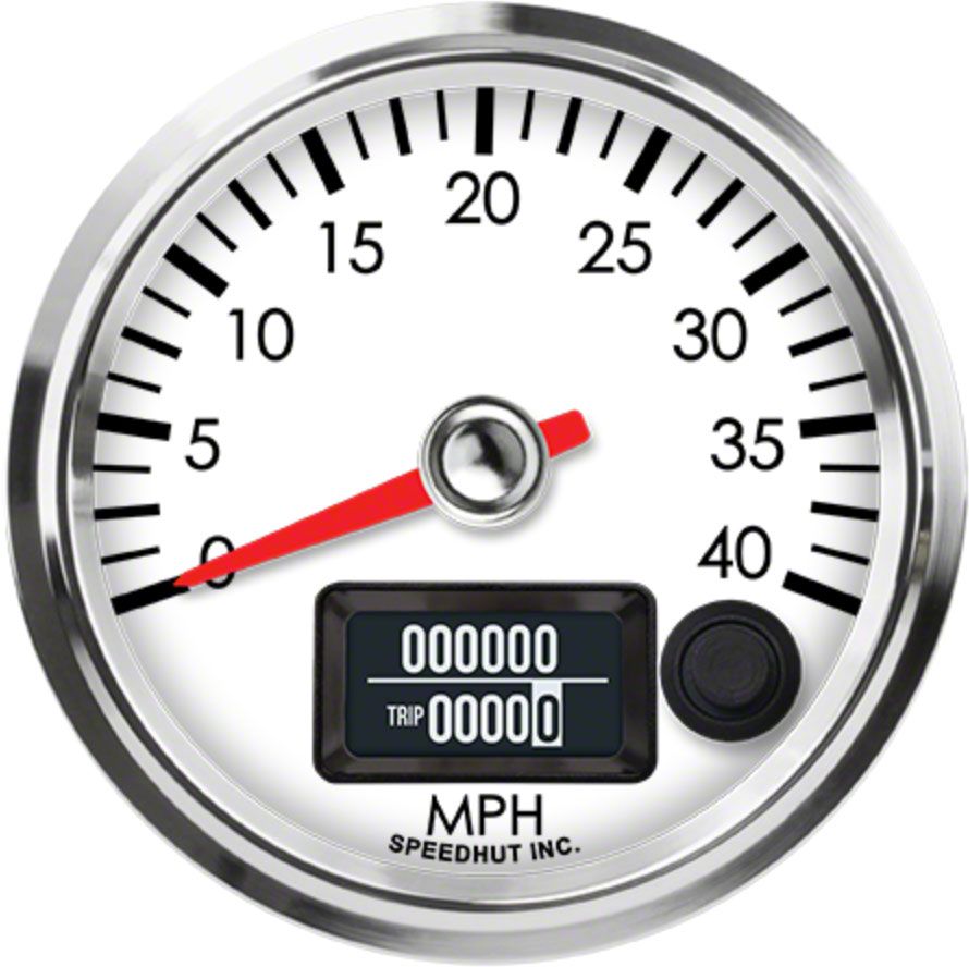 Speedhut Universal XT Legacy Series 2-5/8-Inch GPS Speedometer; 40 MPH ...