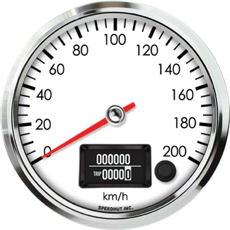 Speedhut Universal XT Legacy Series 4-1/2-Inch GPS Speedometer; 200 KM ...