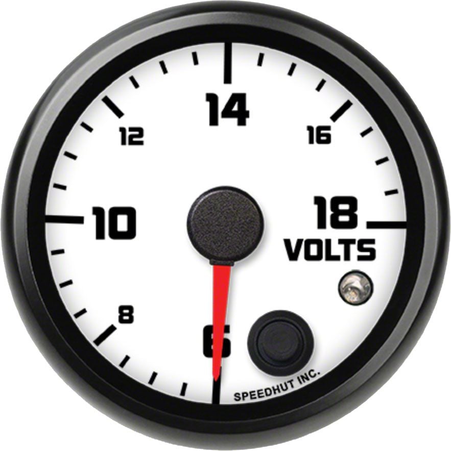 Speedhut Universal XT Street XL Series 2-5/8-Inch Volt Gauge with ...