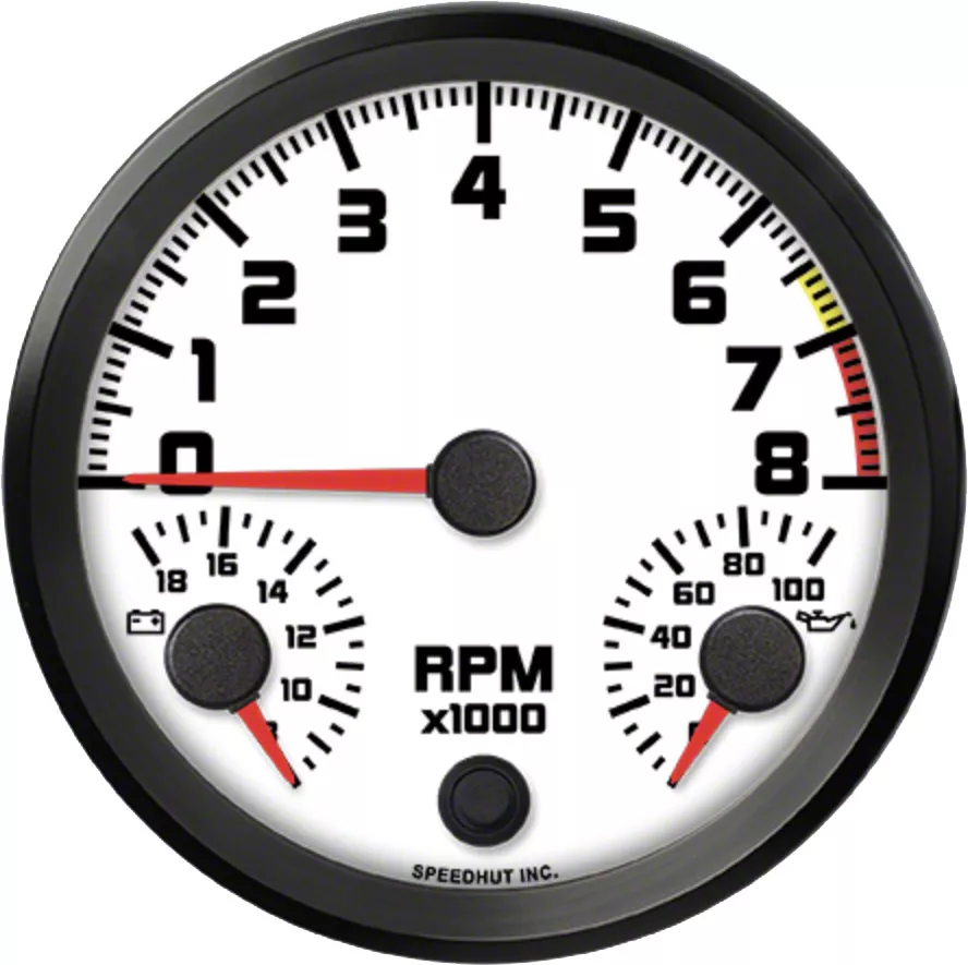 Speedhut Universal XT Street XL Series 4-1/2-Inch Triple Gauge; 8,000 ...