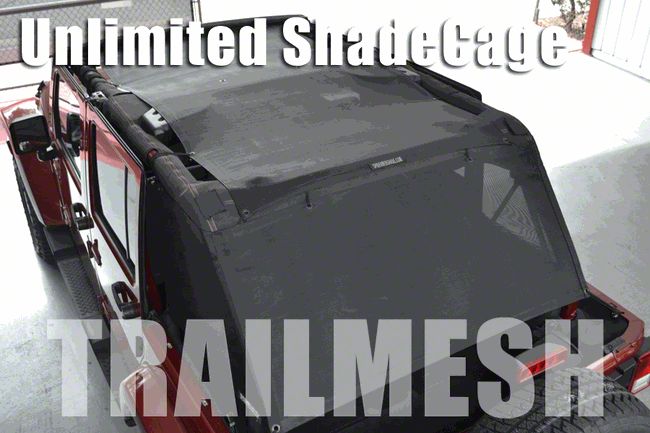 SpiderWeb Shade Jeep Wrangler ShadeCage Trail Mesh Top; Tan SWS-SHDCAG ...