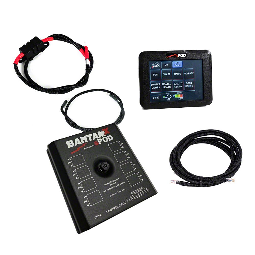 sPOD Bronco Sport BantamX Touchscreen with 36-Inch Battery Cable ...