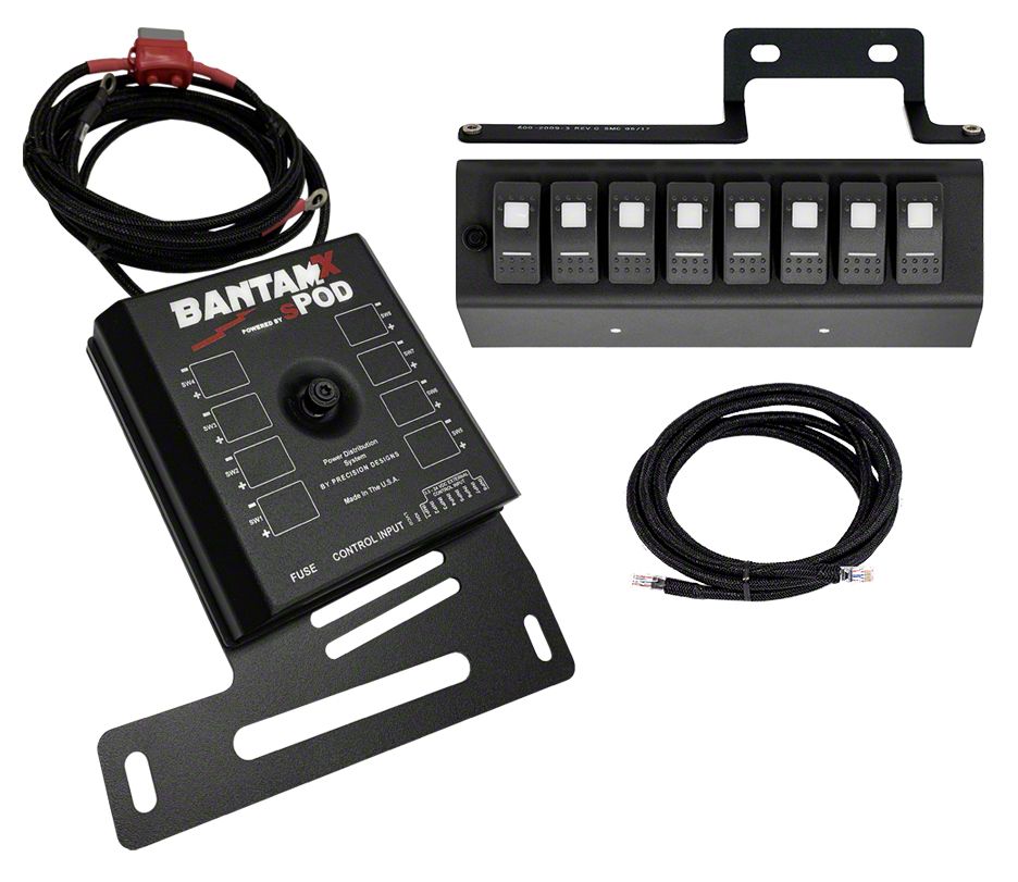 sPOD Jeep Wrangler BantamX with LED Switch Panel; Amber 870055 (09-18 ...
