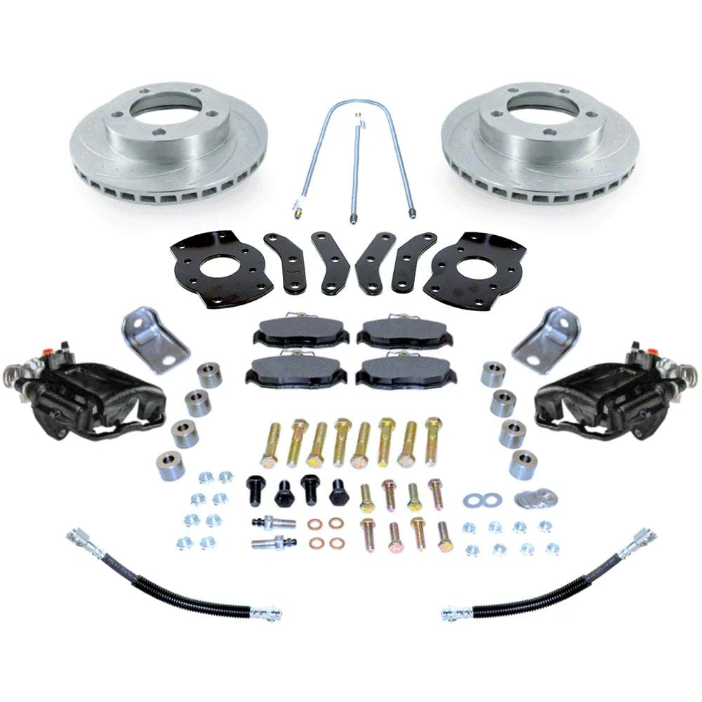 SSBC-USA Jeep Wrangler Rear Disc Brake Conversion Kit with Built-In Parking Brake Assembly and ...