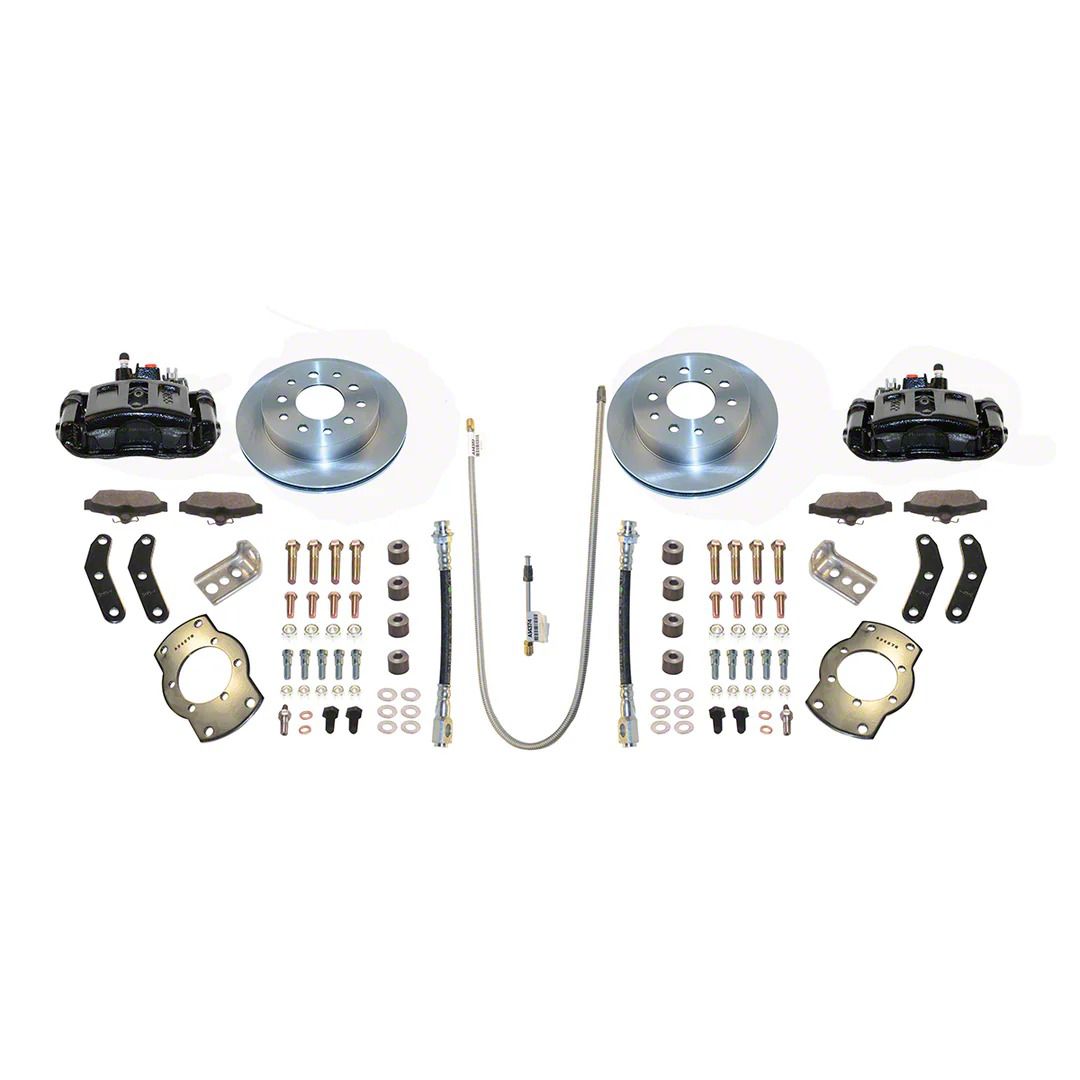 SSBC-USA Jeep Wrangler Rear Disc Brake Conversion Kit with Built-In Parking Brake Assembly and ...
