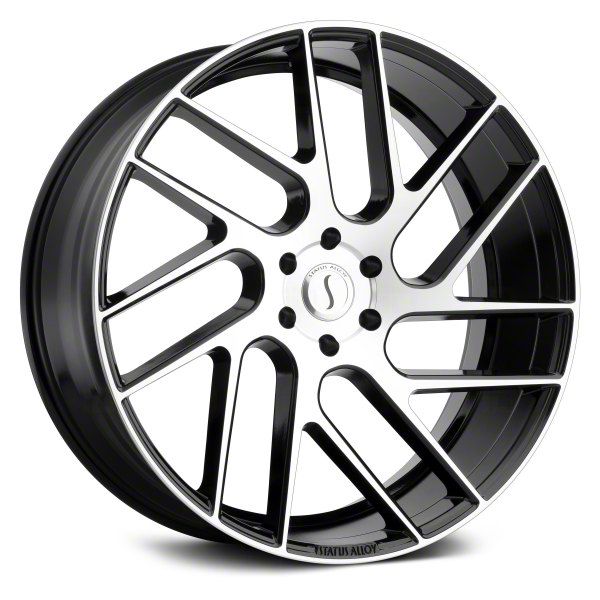 Status Titan Juggernaut Gloss Black with Machined 6-Lug Wheel; 24x9.5 ...