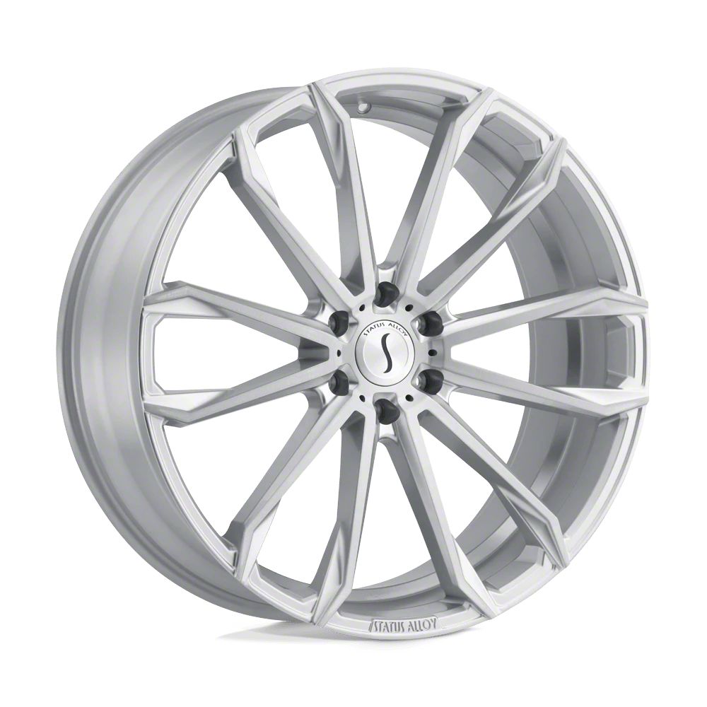 Status Frontier Mastadon Silver with Brushed Machined Face 6-Lug Wheel ...
