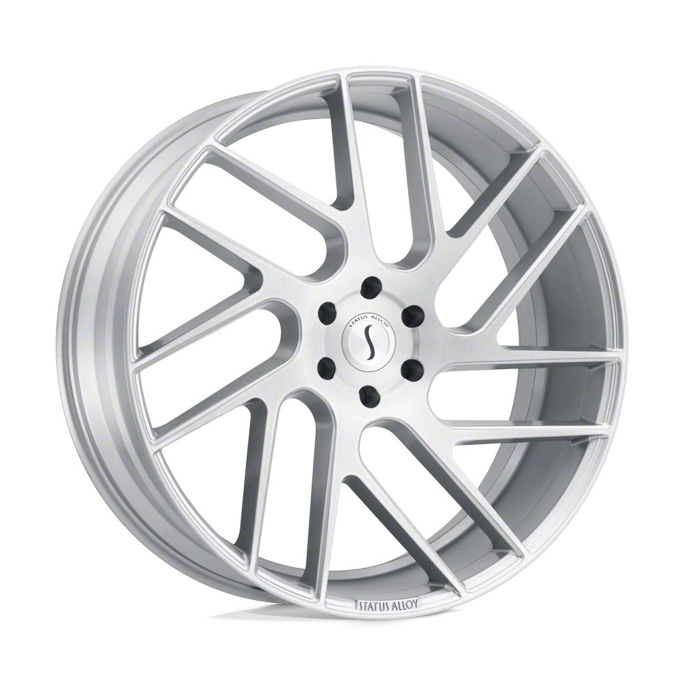 Status Bronco Juggernaut Silver with Brushed Machined Face 6-Lug Wheel ...