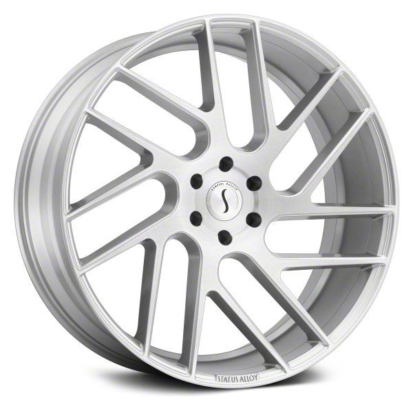 Status Titan Juggernaut Silver with Brushed Machined 6-Lug Wheel; 22x9 ...
