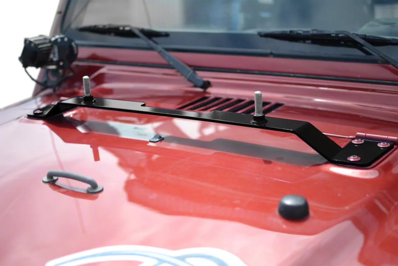 Steinjager Jeep Wrangler High Lift Jack Hood Mount Bare Metal J0048286 97 06 Jeep Wrangler Tj