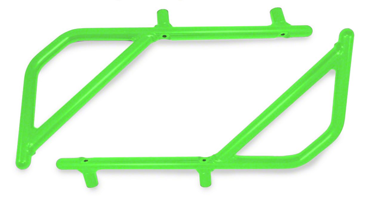 Steinjager Jeep Wrangler Rigid Wire Form Rear Grab Handles; Neon Green ...
