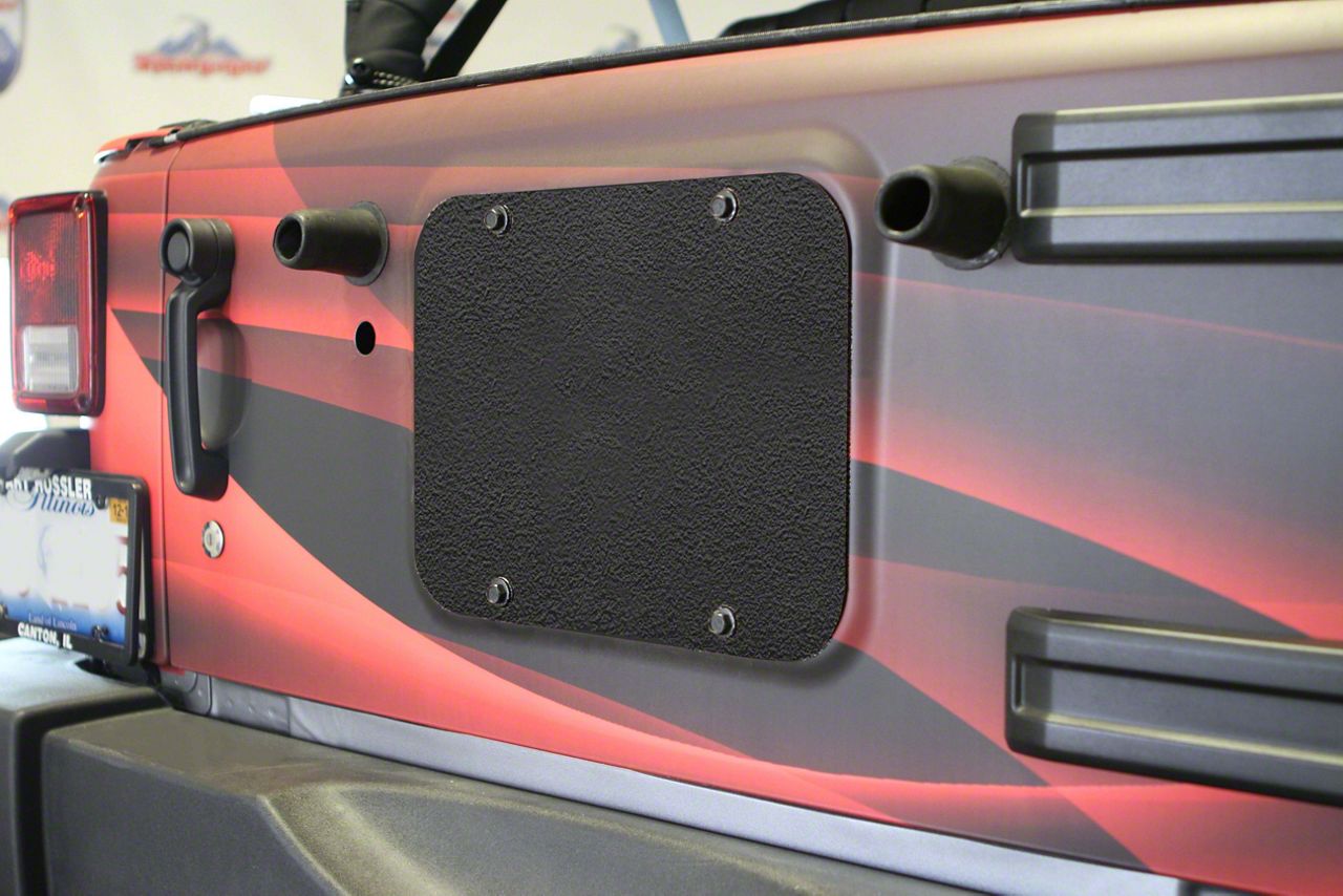 Steinjager Jeep Wrangler Spare Tire Carrier Delete Plate - Textured ...