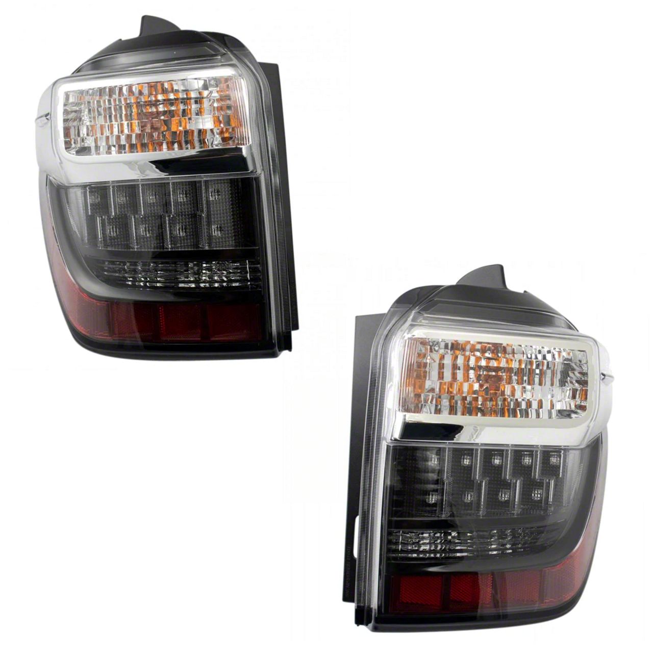 Toyota 4-Runner Tail Lights; Black Housing; Clear Lens (14-19 4Runner ...