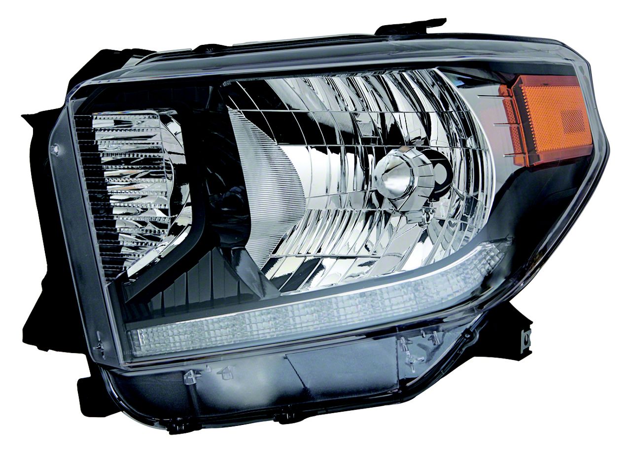 Tundra Performance Headlights; Black Housing; Clear Lens (14-17 Tundra w/ Factory LED DRL ...