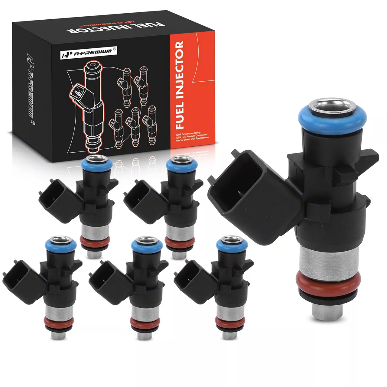 Jeep Grand Cherokee Fuel Injector Kit; Set of 6; Black (11-15 3.6L Jeep ...