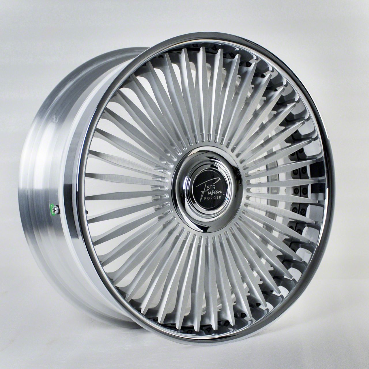 STR Fusion Forged Titan XD STR803 Chrome Black Polish 6-Lug Wheel ...