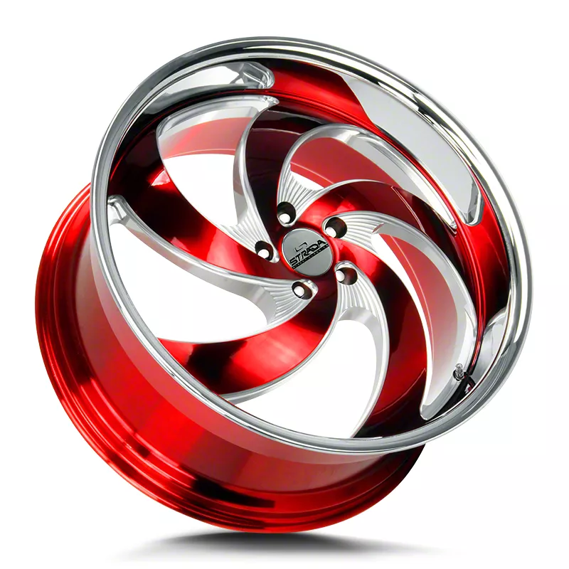 Strada Toyota 4-Runner Retro 5 Candy Red Milled with Stainless Steel ...