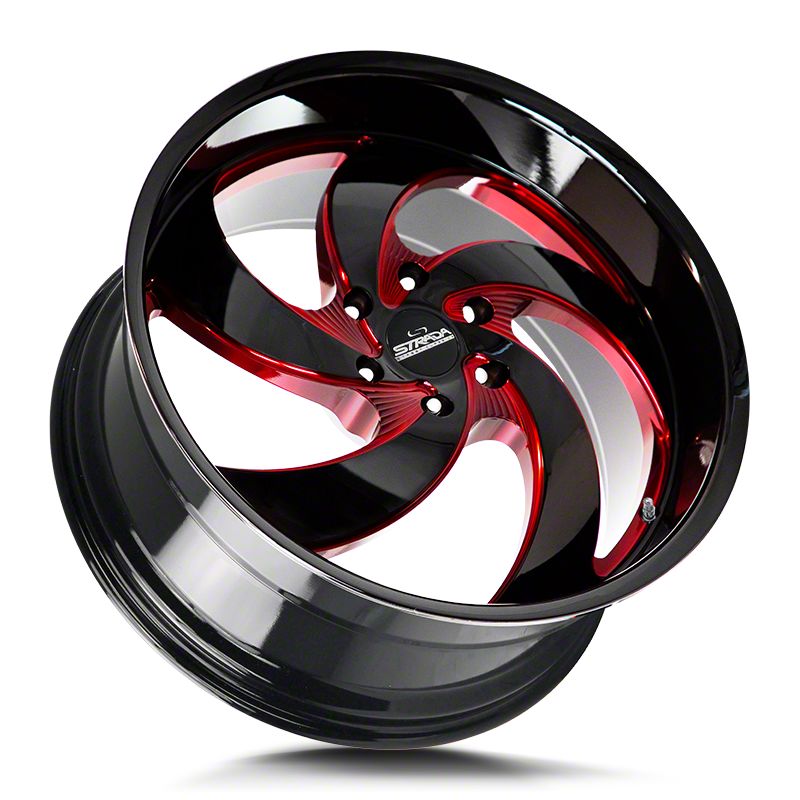 Strada Toyota 4-Runner Retro 5 Gloss Black Candy Red Milled 6-Lug Wheel ...