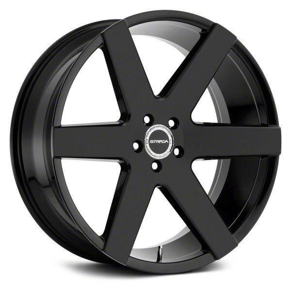 Strada Bronco Coda All Gloss Black 6-Lug Wheel; 20x8.5; 30mm Offset ...