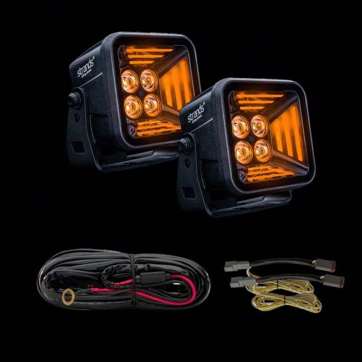 Strands Lighting Jeep Wrangler Dark Knight Fortex LED Lights; Amber ...