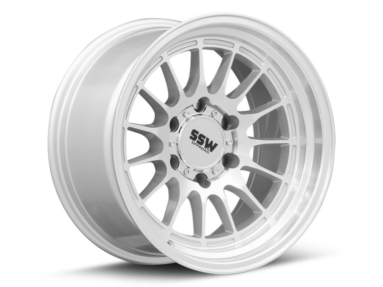 SSW Off-Road Wheels Bronco Dakar Machined Silver 6-Lug Wheel; 17x9 ...