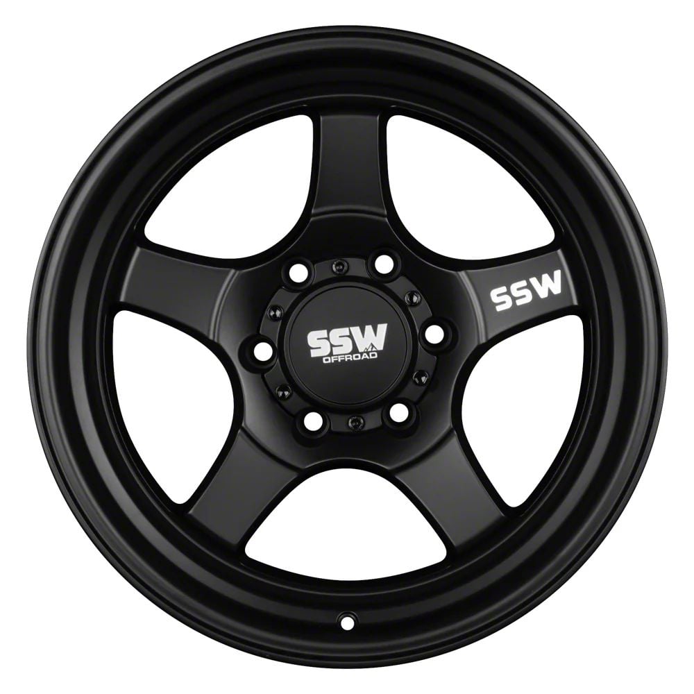 SSW Off-Road Wheels Bronco Stryker Matte Black 6-Lug Wheel; 17x9; -25mm ...