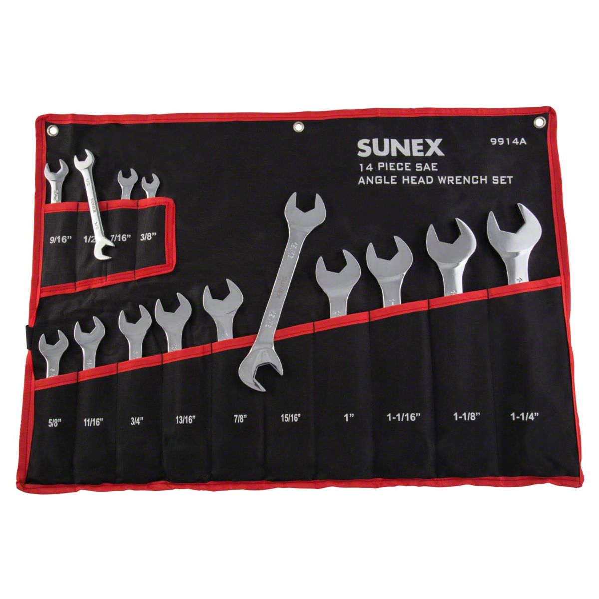 Sunex Universal XT Full Polish SAE Angle Head Wrench Set; 14-Piece ...