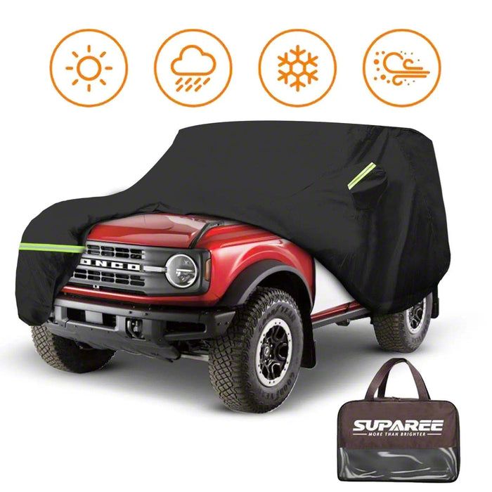 Suparee Bronco Waterproof Polyester Car Cover; Black SP-XB125 (21-25 ...